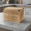 Amazon.com: Wooden Recipe Box with Cards and Dividers - Large Rustic ...