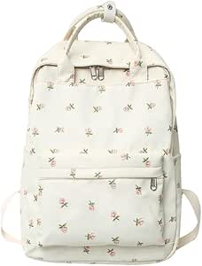 Amazon.com | MININAI 2024 Coquette Backpack Pink Floral Print Cute Kawaii Backpack Preppy ...