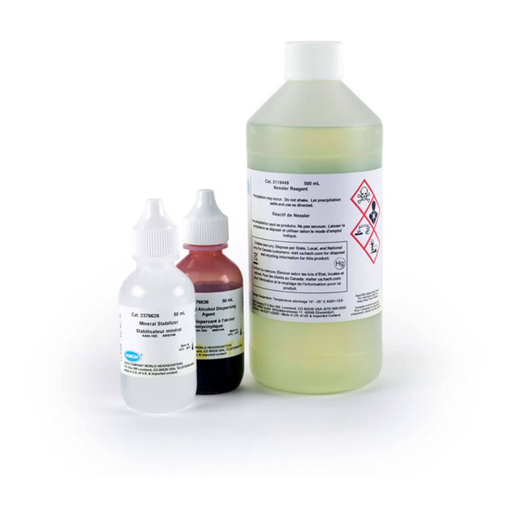 Hach 2458200 Nitrogen-Ammonia Reagent Set: Amazon.com: Industrial ...