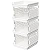 Amazon.com: Lifewit Plastic Stackable Storage Baskets, 4 Tier Stacking ...