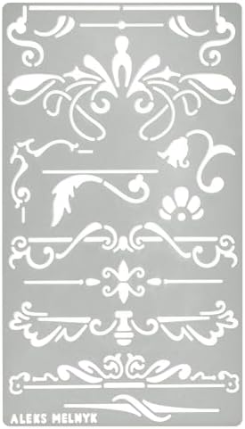 Aleks Melnyk #4 Metal Stencil for Wood Burning, Flowers and Vines ...