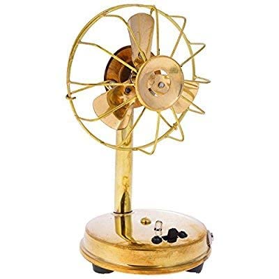 Buy M.F Homegoods Brass Battery Working Mini Table Fan for God Puja ...