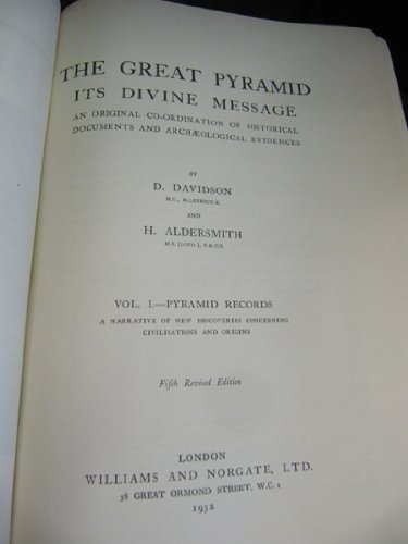 The Great Pyramid Its Divine Message: D. Davidson: Amazon.com: Books