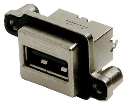 USB Connector, USB Type A, USB 2.0, Receptacle, 4 Positions, Panel ...