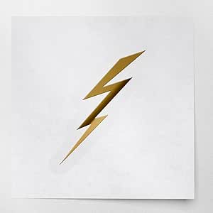 Amazon.com - Transparent Decal Stickers of Lightning (Metallic Gold ...