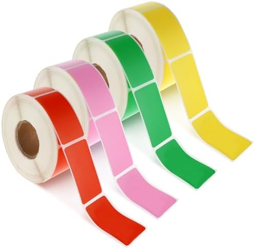 Amazon.com : 2000 Pcs Colored Labels Stickers Rectangular Color Coding ...