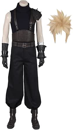 Amazon.com: WanXiaoFeng Men Cloud Strife Cosplay Shirt Pants Jacket ...