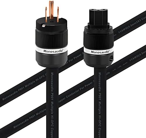 Amazon.com: Monosaudio 11 Gauge Audiophile Power Cable High End Power ...