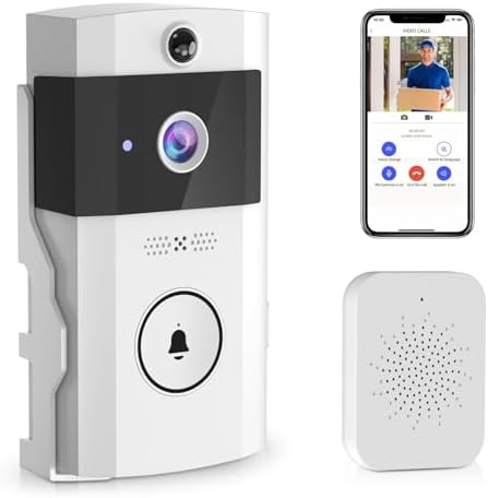 Geegear Wireless Video Doorbells with Chime, 1080P HD Ring Doorbell 2 ...