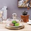 Amazon.com: MyGift Cloche Dome Clear Glass Dessert Cheese Serving Tray ...
