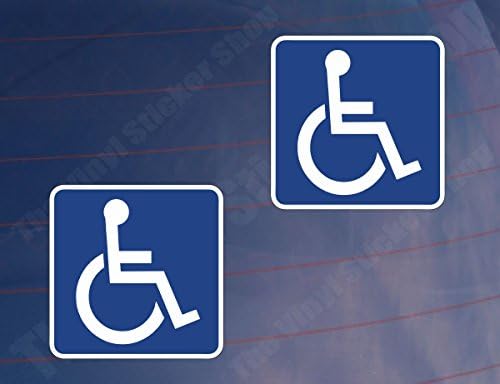 2X Disability Mobility Blue Badge Car Van Window Bumper Boot Printed ...