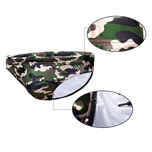 KGKE Mens Sexy Swim Briefs Camo Pattern Bikini Swimsuit for Men (Green ...