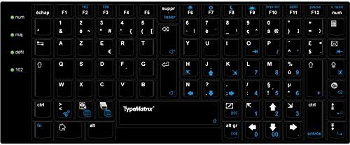 TypeMatrix 2030 Keyboard Skin: French AZERTY (Français) : Amazon.co.uk ...