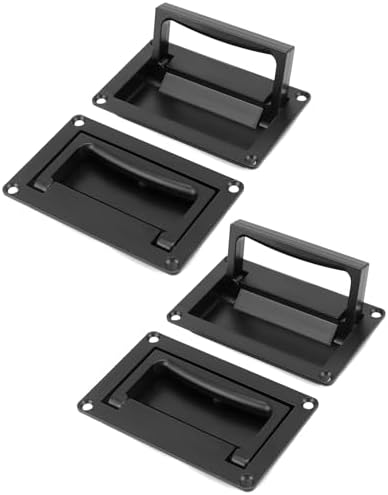 QWORK Foldable Recessed Pull Handle for Access Doors, Wardrobes ...