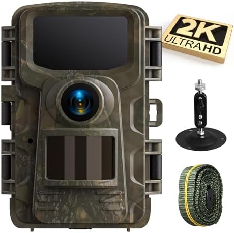 Wildlife Camera, 36MP 2K 30fps Trail Camera with 65ft 120°Wide-Angle ...