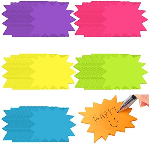 Amazon.com : Crtiin 1200 Sheets Starburst Sticky Notes Neon Fluorescent ...