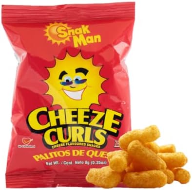 Amazon.com: Snak Man Baked Cheese Curls 7 Packs of 10 : Grocery ...