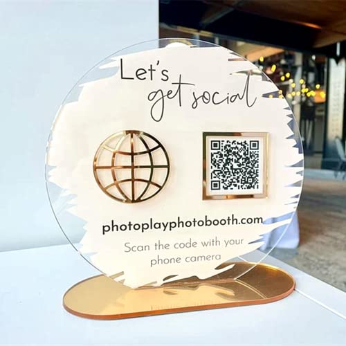 Pahdecor Custom QR Code Social Media Sign, Scan to Pay Sign, - Want It All