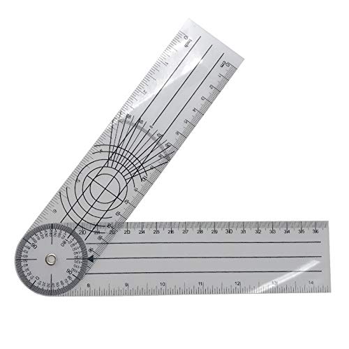 Buy 140mm 360 Degree PVC Spinal Angle Ruler Angle Measuring Tool for ...