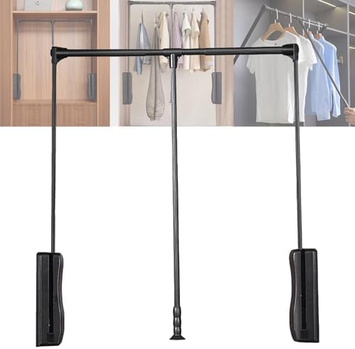 TECHVIDA Barra de Ropa para Pared, Barra Desplegable para Colgar Ropa ...