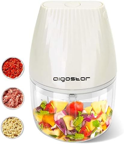 Aigostar Electric Mini Garlic Chopper, Cordless Mini Chopper Food ...