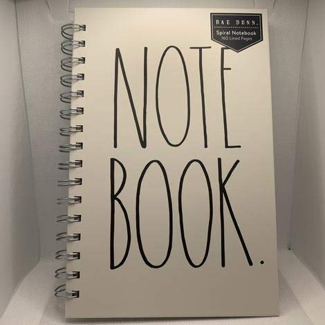 Rae Dunn NOTE BOOK - Spiral Notebook - 160 Lined Pages - Small - 9" X 6 ...