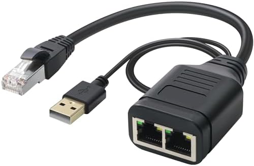Duttek Ethernet Splitter 1 to 2 High Speed 1000Mbps, Gigabit Ethernet ...