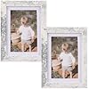 Amazon.com - Fixwal 5x7 Picture Frames Set of 2, Distressed White MDF ...