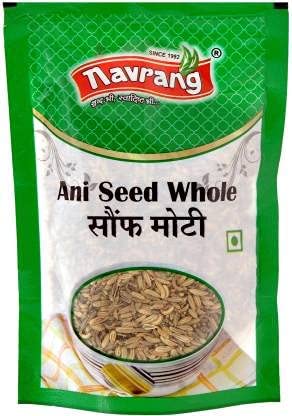 Navrang Pure and Natural Premium Green Moti saunf – Whole Fennel Seed ...
