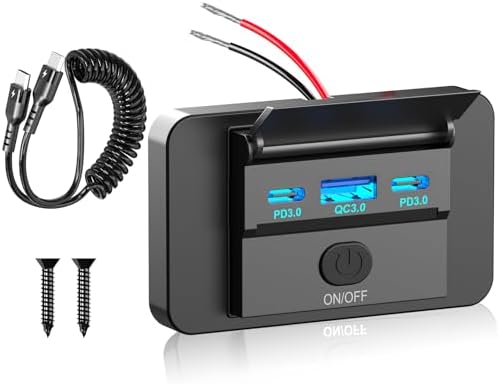 Amazon.com: Qidoe PD 20W Type-C and 18W QC3.0 USB Port Surface Mount ...