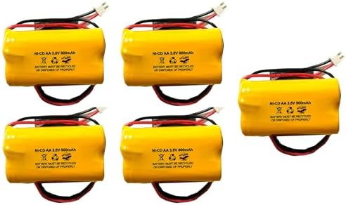 Amazon.com: (5 Pack) 3.6v 900mAh Ni-Cd Exit Sign Emergency Light ...