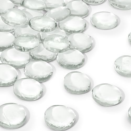 Amazon.com: DomeStar 1LB Flat Glass Marbles, 30-35PCS Large Glass Beads ...