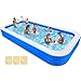 Amazon.com: Inflatable Swimming Pool, 145" X 74" X 22" Extra Larger ...