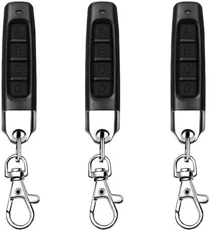 3 Pcs 433MHz Copy Remote Opener, Universal Garage Door Controller ...