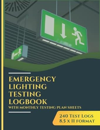 Emergency Light Test Log Book | Inspection Logbook with 240 blank test ...