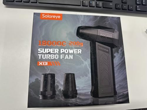 Solareye Compressed Air Duster PC Cleaner, 180000RPM Air Blower for PC Cleaning, Electric air ...