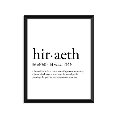 Amazon.com: Hiraeth definition - Unframed art print poster or greeting ...