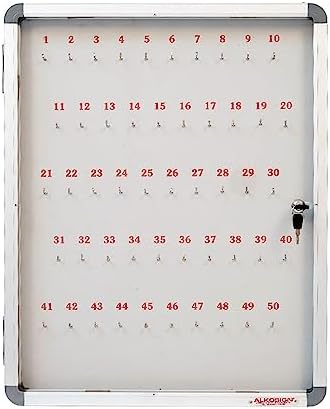 ALKOSIGN Key Cabinet for 50 Key-Chains with Laminated Back and Steel ...