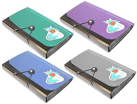 Jewett 13 Pocket Mini Expanding File Folder with Cord Closure,Label ...