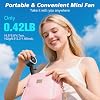 WHATOOK Handheld Fan Rechargeable：5 Gear High Speed Portable Fans Mini ...