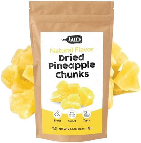 Amazon.com: IAN's Dried Pineapple Chunks (2lb) Sweetened With Natural ...