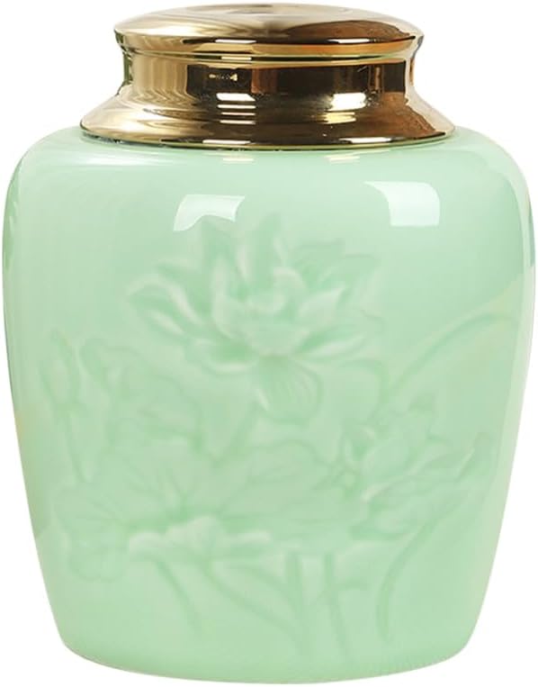 Amazon.com: Dahlia Porcelain Tea Canister for Loose Tea, Airtight ...