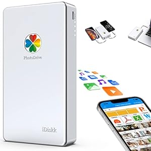 MFI Certified iDiskk 2TB External Hard Drive for iPhone & iPad (All Models) Android Mobile ...