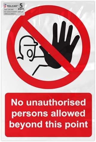 RDLCAR No Unauthorized Persons Allowed Beyond This Point - Safety ...