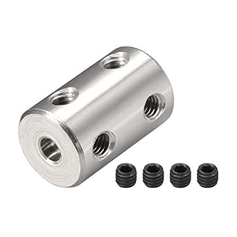 uxcell 4mm to 4mm Bore Rigid Coupling Set Screw L22XD14 Stainless Steel ...