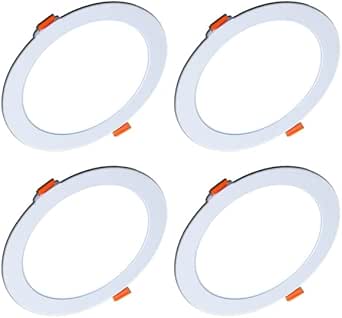 ZEEZ 4 Pack LED Recessed Lighting 7 Inch (OD 7.45" / ID 6.60"), 15W ...