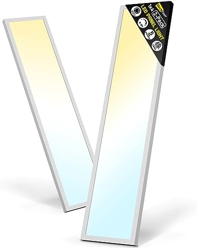 AIKVSXER 6 Pack 1x4 LED Flat Panel Light Surface Mount LED Ceiling ...