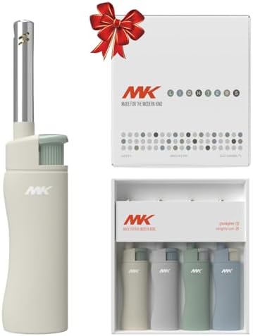 Amazon.com: MK Candle Lighter, Butane Refillable Wind-Resistant Flame ...