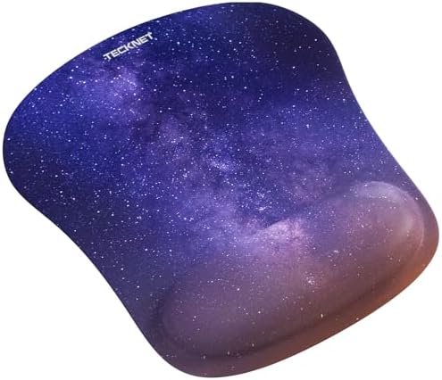 TECKNET Mouse Mat with Memory Foam Rest -Non-Slip Rubber Base- Special ...