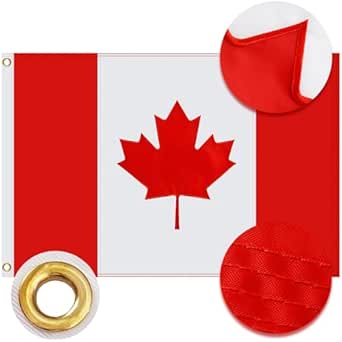 Canadian Flag 3x6 Ft- 420D Heavy Duty Durable Nylon Embroidered Canada ...